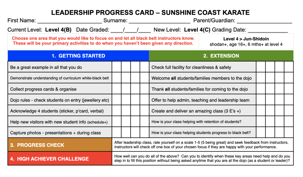 Leadership Program – Level 4 Leader – Karate 4 Life Leadership Program – Level 4 Leader – Karate 4 Life